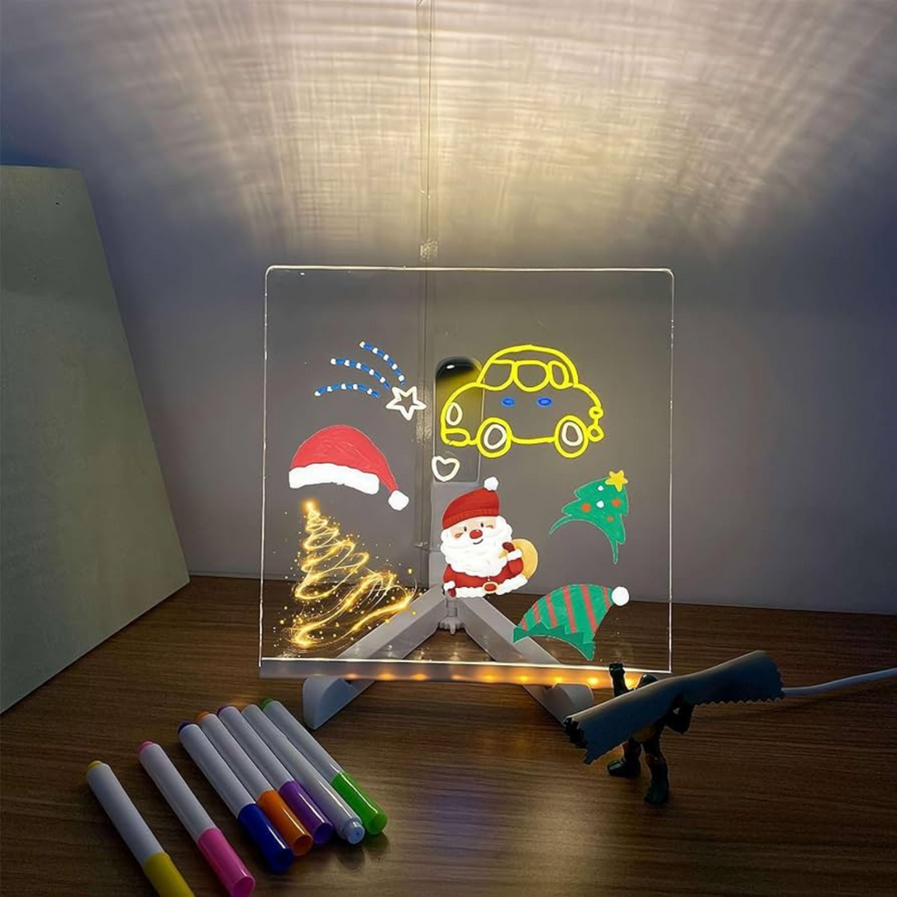 LED Glow Drawing Board with Accessories for Kids – 1 Year Warranty ...